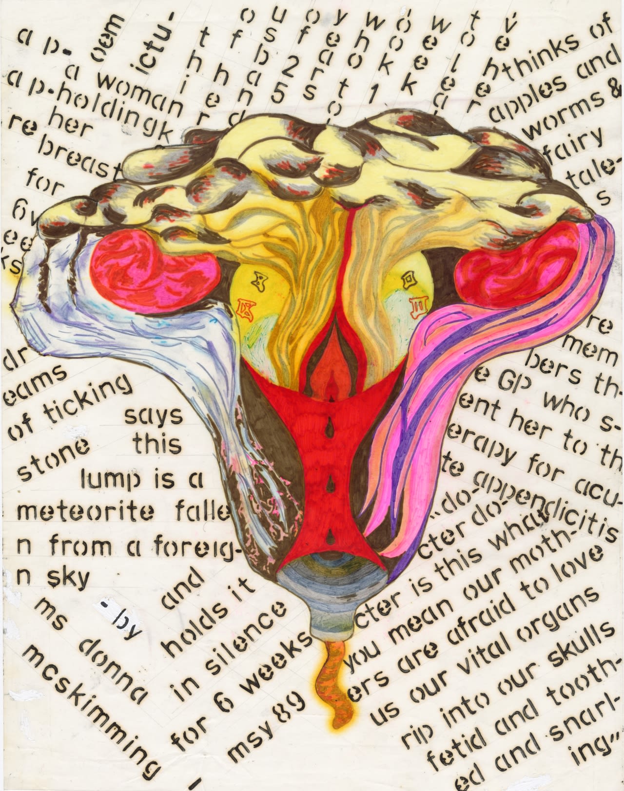 Artwork by Michèle Saint-Yves featuring a colourful illustration of a ...