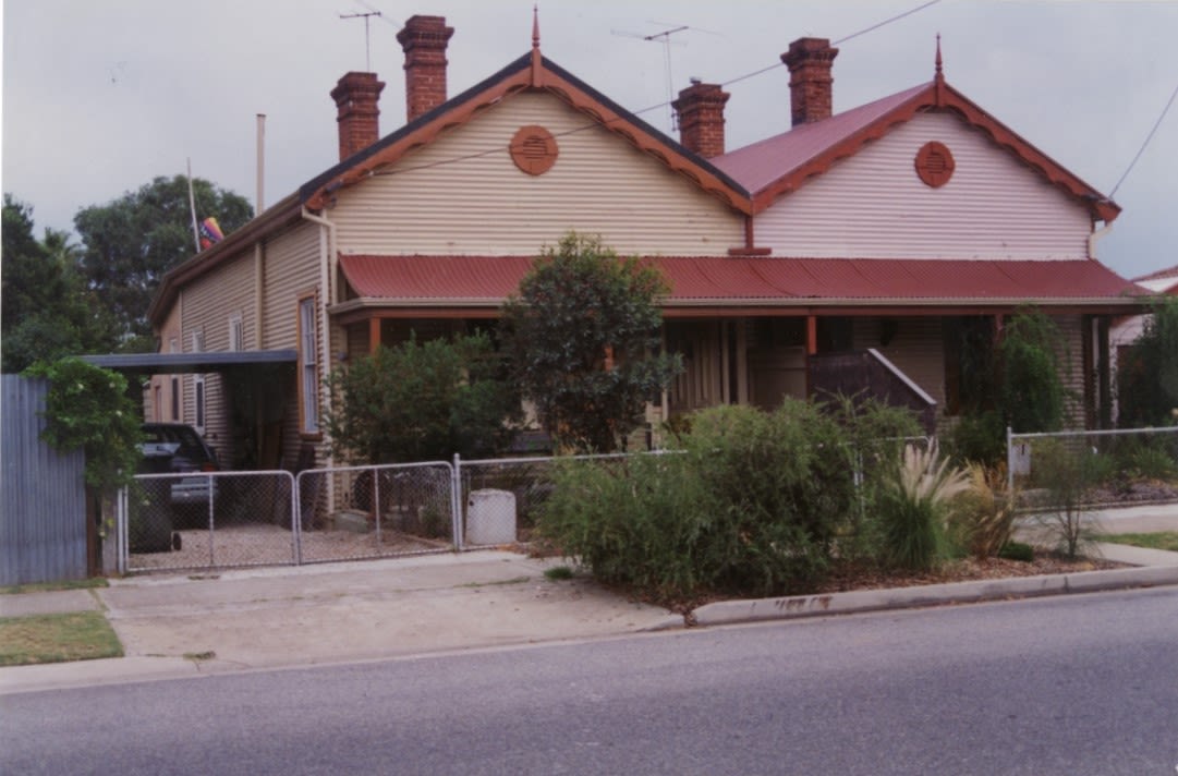A suburban house with garden.